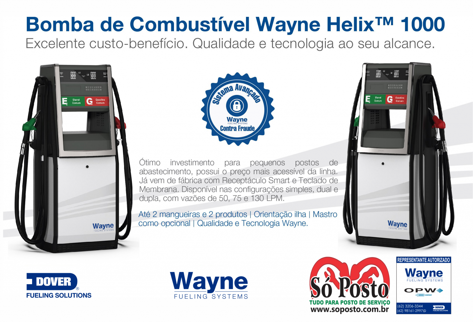 BOMBA ABASTECEDORA COMBUSTÍVEL MARCA WAYNE MOD: DUPLA MANG BAIXA HELIX ...